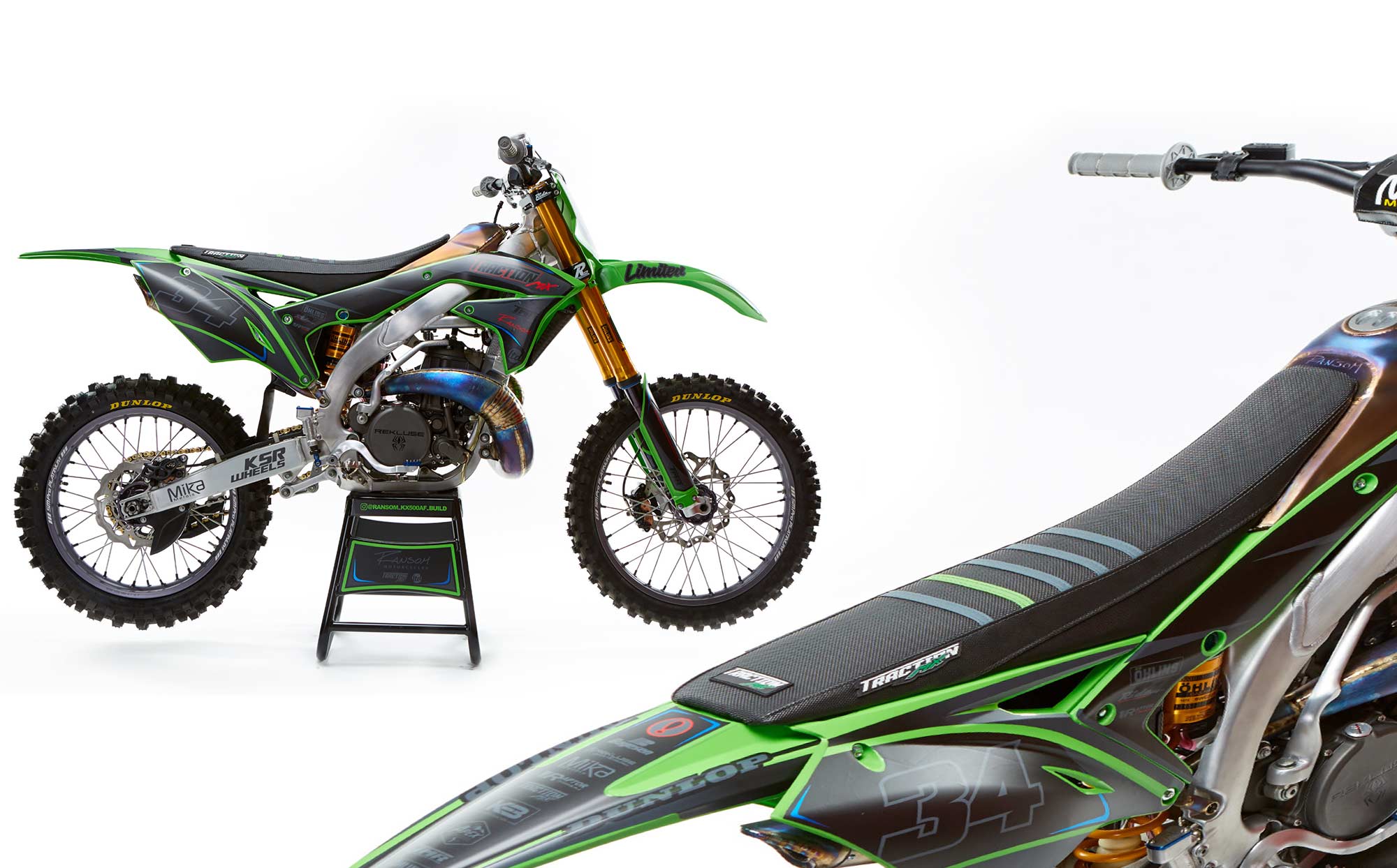 Traction MX- Custom Gripper Motorcycle Seat Covers for Dirt Bikes